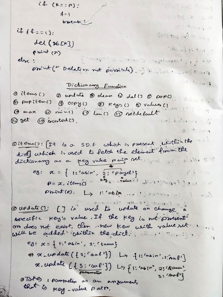 Python Dictionary. | PDF