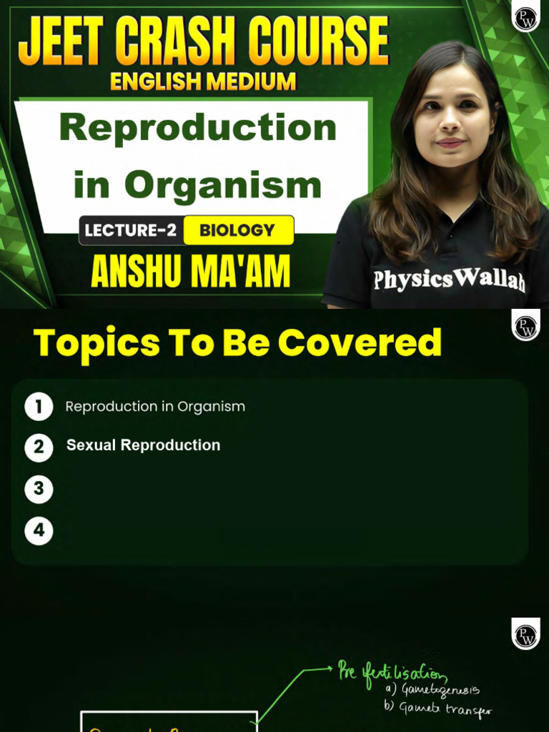 011) Reproduction in Organisms 02 Class Notes MS | PDF