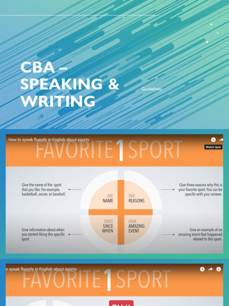 Guidelines on How to Speak or Write About Sports | PDF