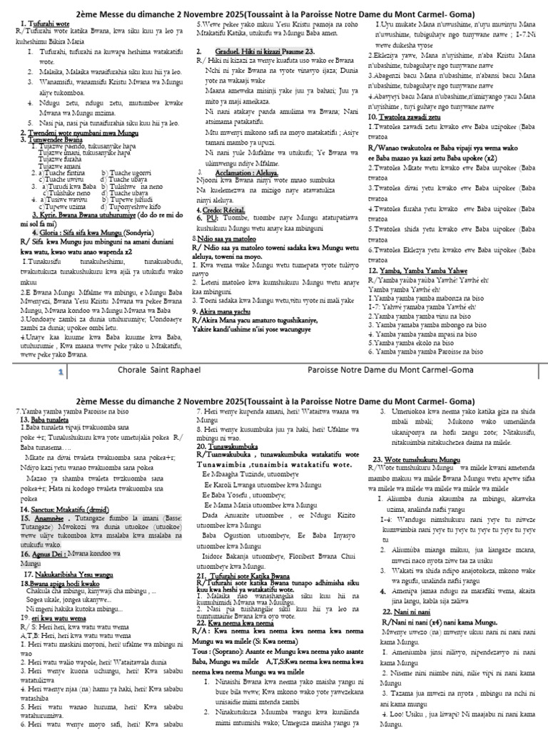 Chants Malaika | PDF