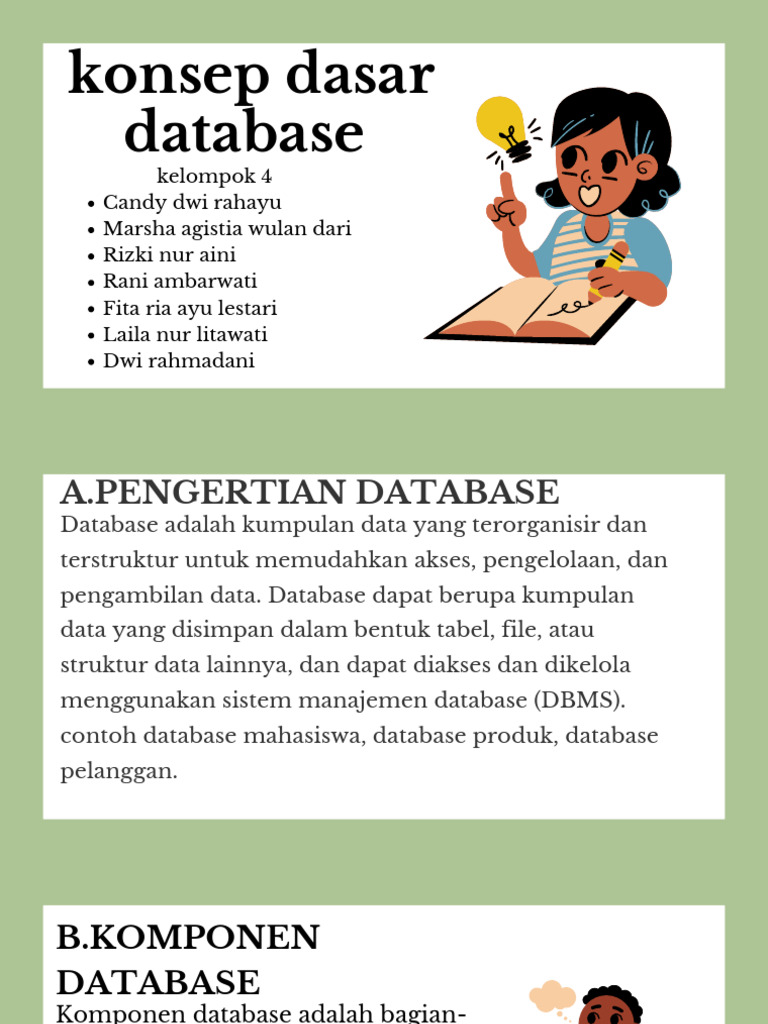 Konsep Dasar dan Jenis Database | PDF