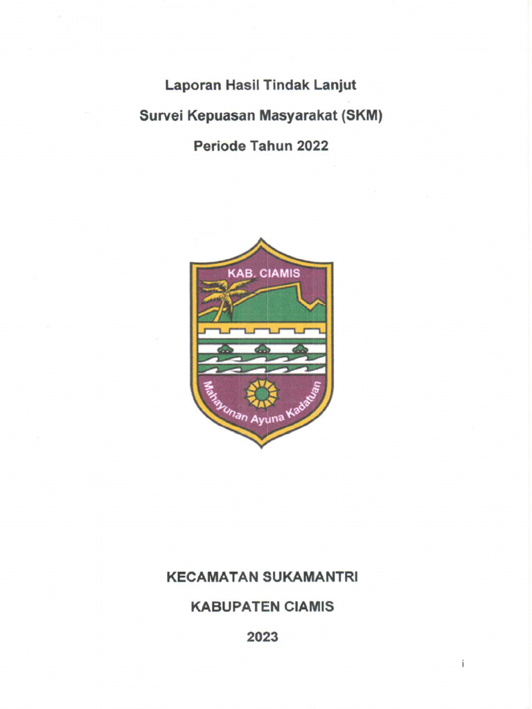 Contoh - Laporan Hasil Tindak Lanjut SKM | PDF