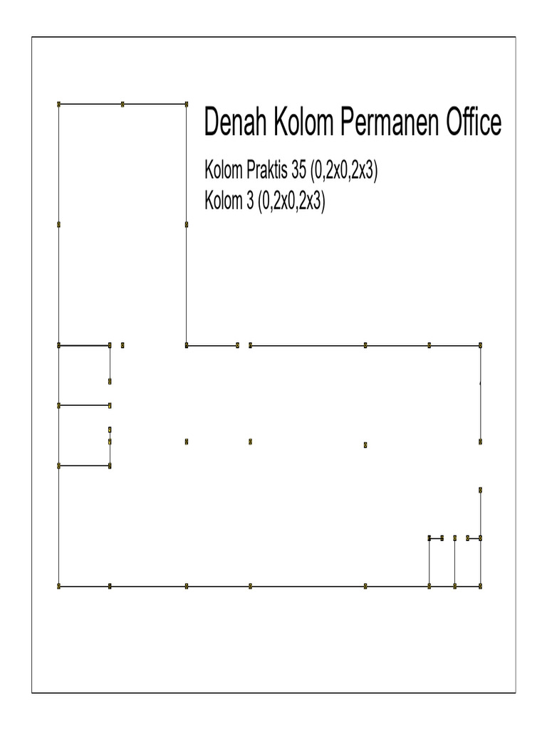 DENAH Kolom Office | PDF