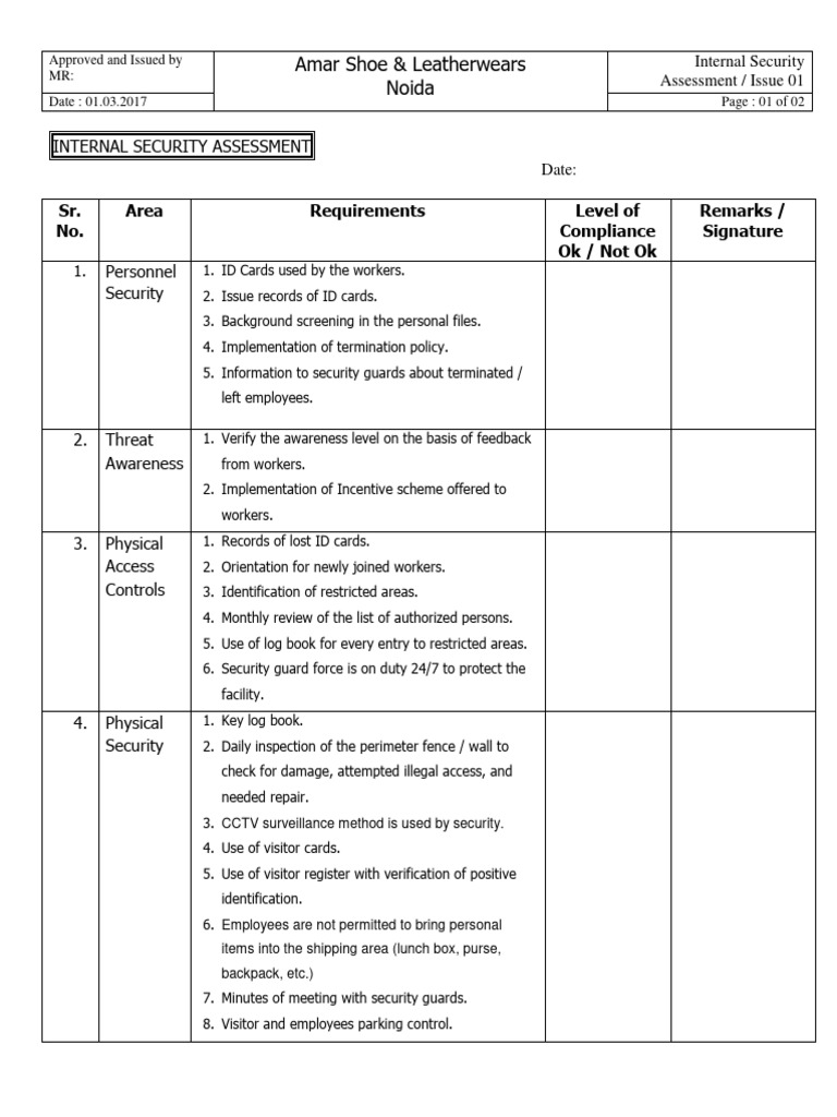 Internal Security Assessment Report | PDF | Cargo | Security Guard