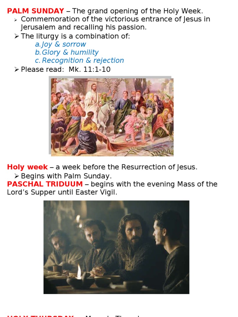 Holy Week: Journey from Palm to Easter | PDF