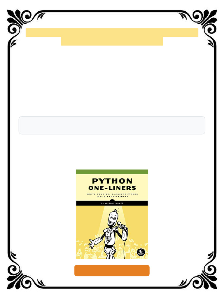 Python One Liners Christian Mayer ebook easy view edition | PDF ...