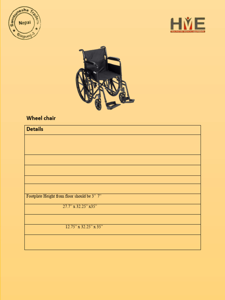 Steel Wheelchair with Adjustable Features | PDF