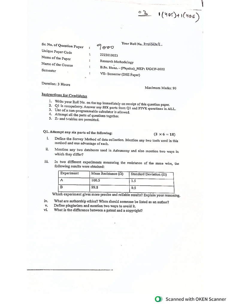 RM Paper | PDF