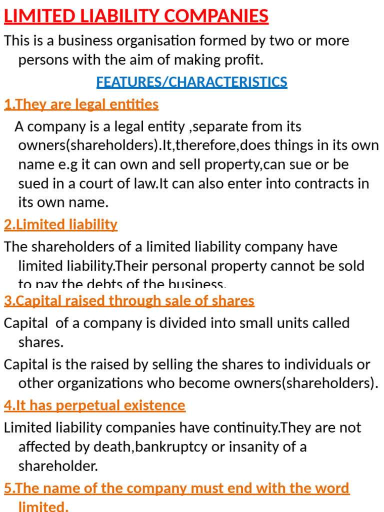 Understanding Limited Liability Companies | PDF | Dividend | Preferred ...
