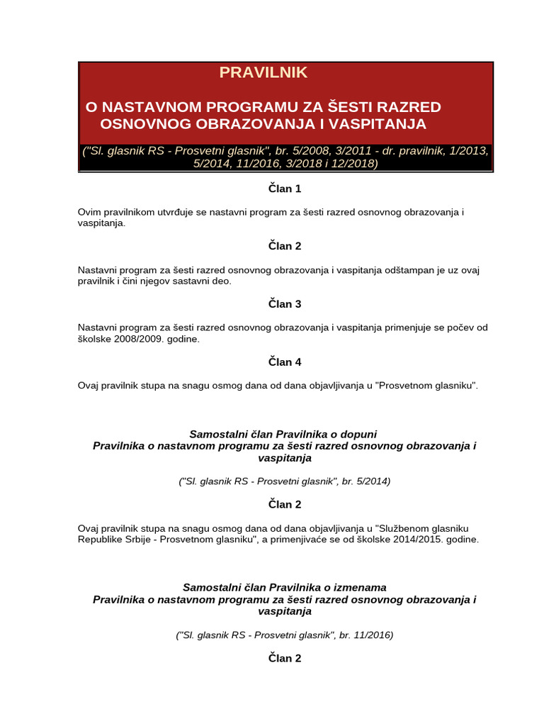 nast_prog_za_6_razred, nastavni program | PDF