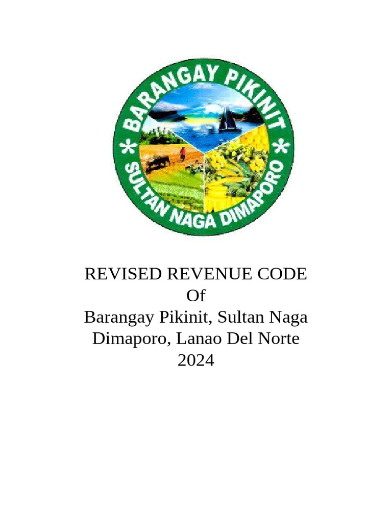 Revised Revenue Code of Barangay Pikinit | PDF | Taxes | Receipt