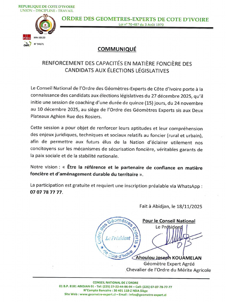 Communiqué | PDF