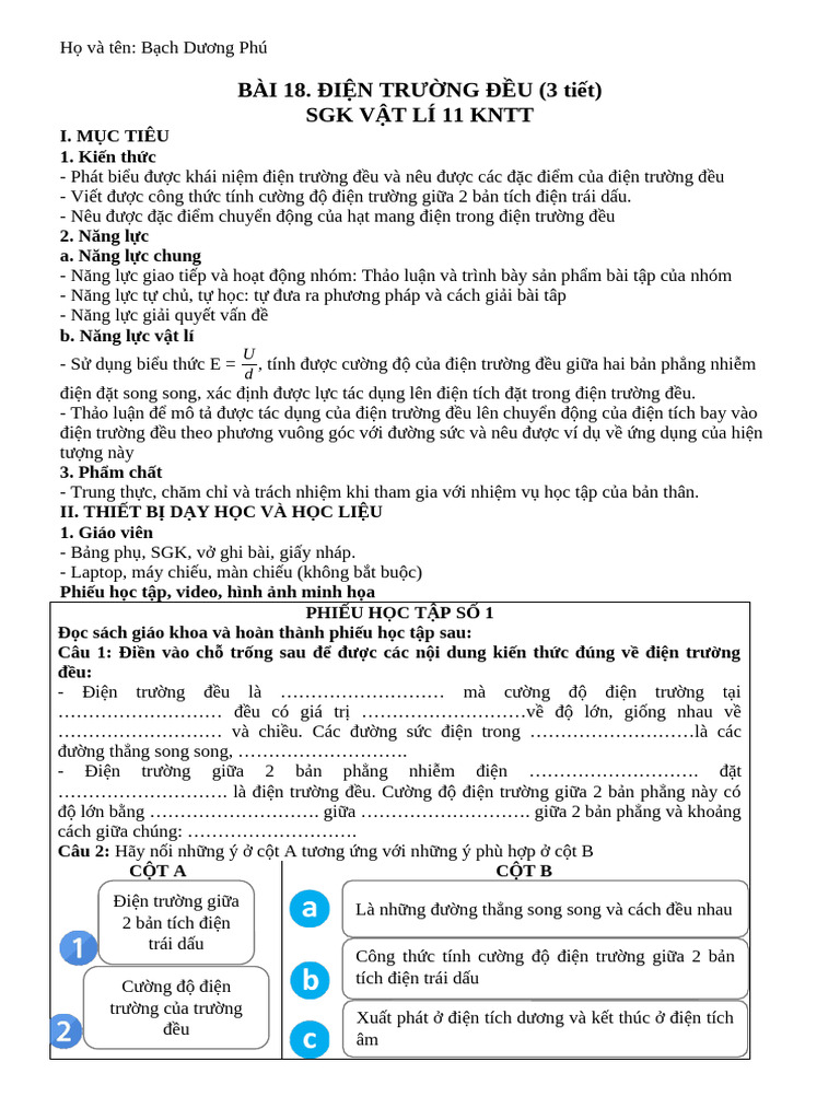 Bai 18. Dien Truong Deu - Ban Moi | PDF