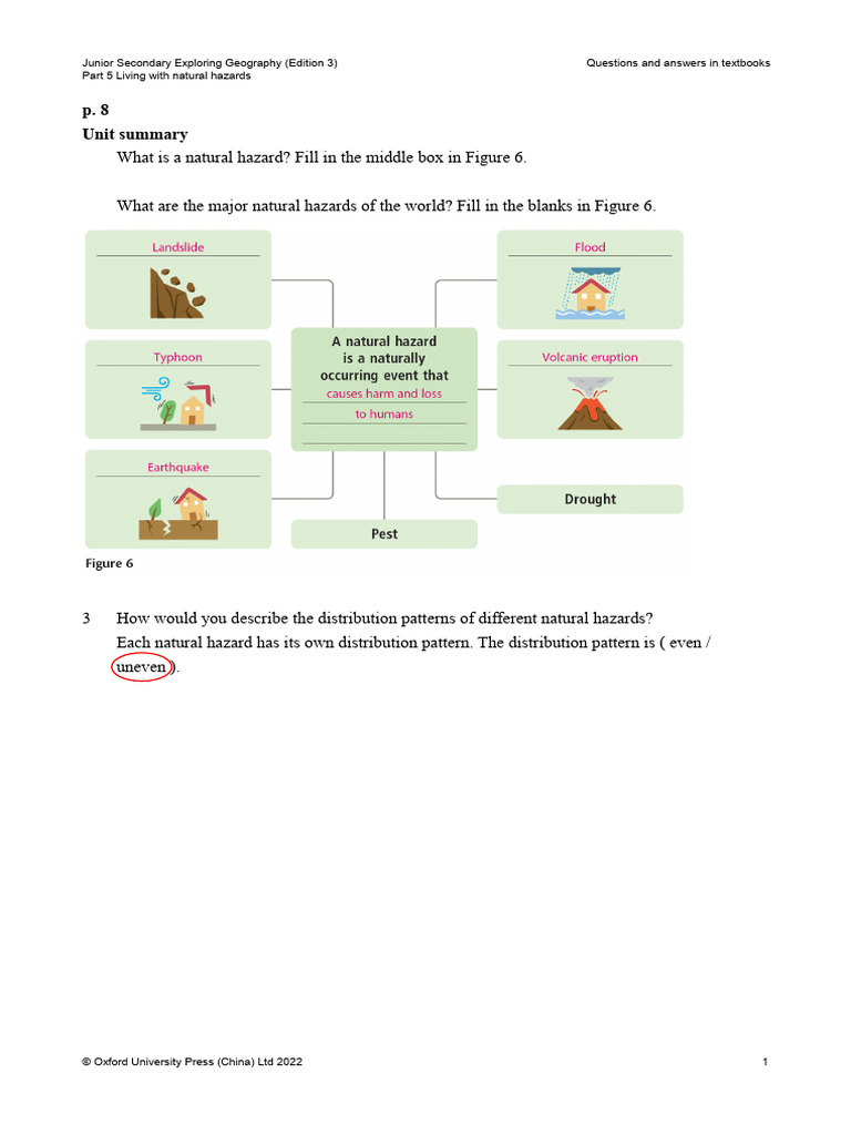 Answers for Textbook Unit 1-3 | PDF | Landslide | Force