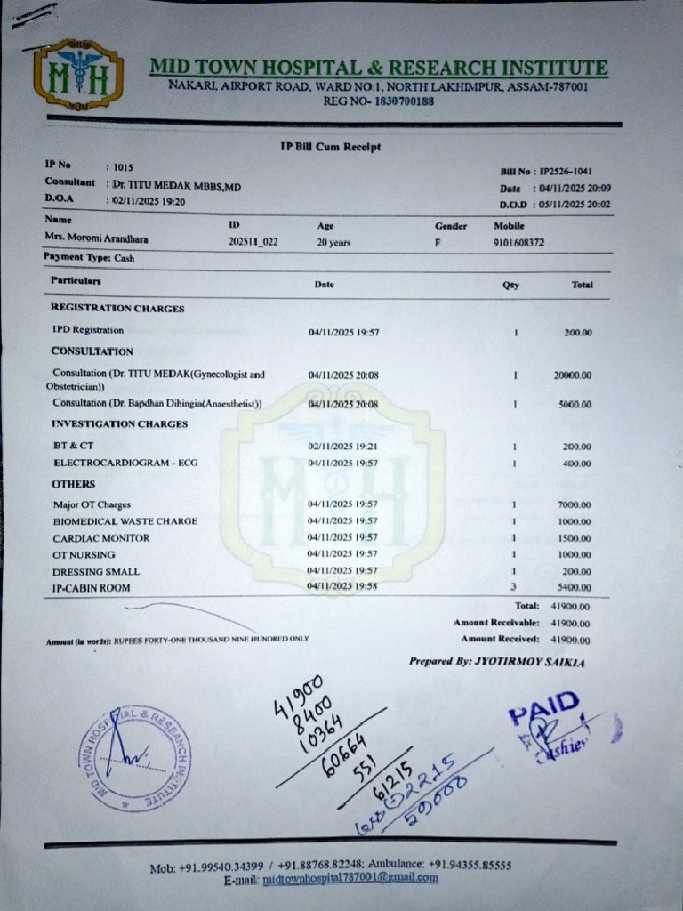 Hospital Bills | PDF