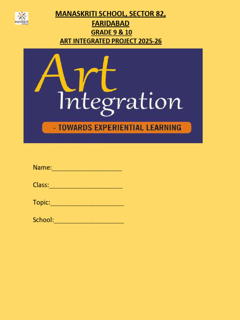Maths Art Integrated Project With Samples (Grade IX-X) - Compressed ...