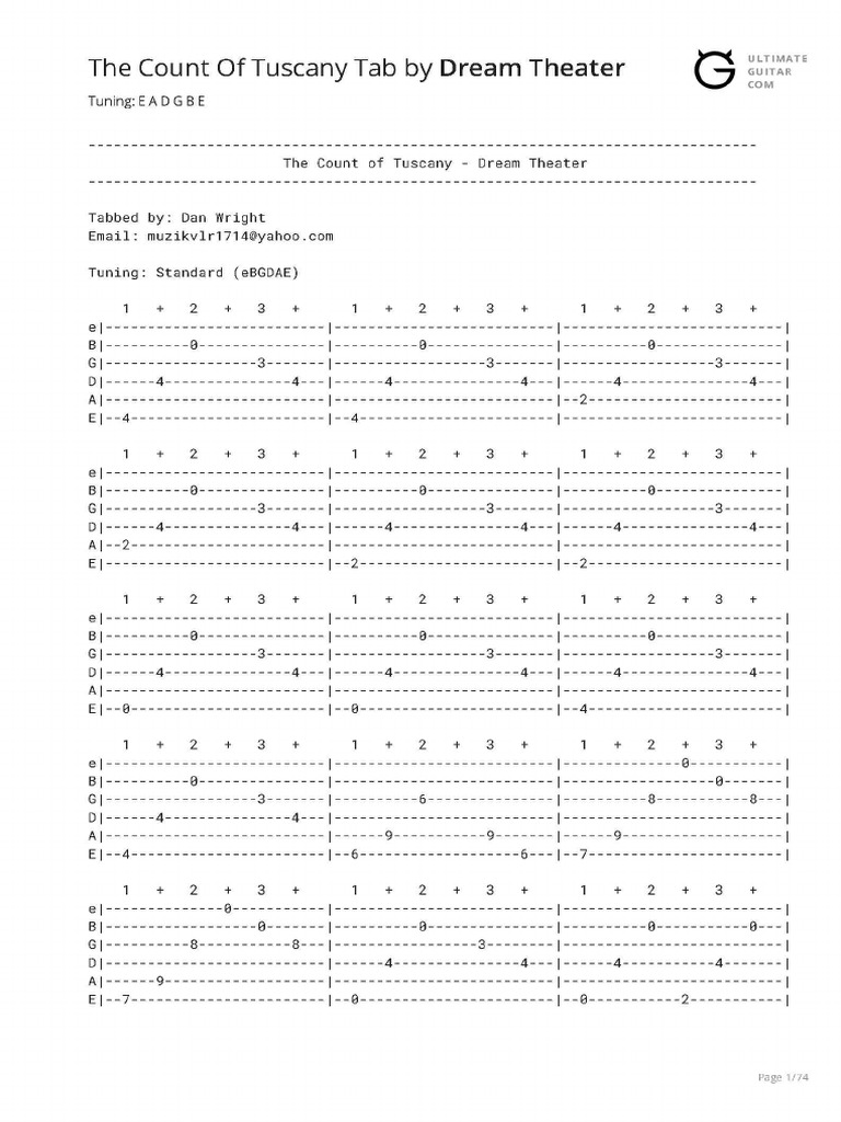 The Count of Tuscany Tab | PDF