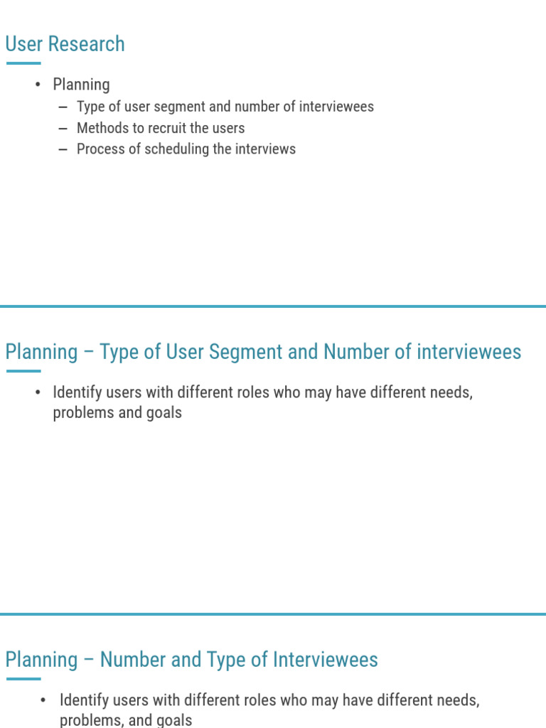 Lesson 1 - User Research - Planning | PDF