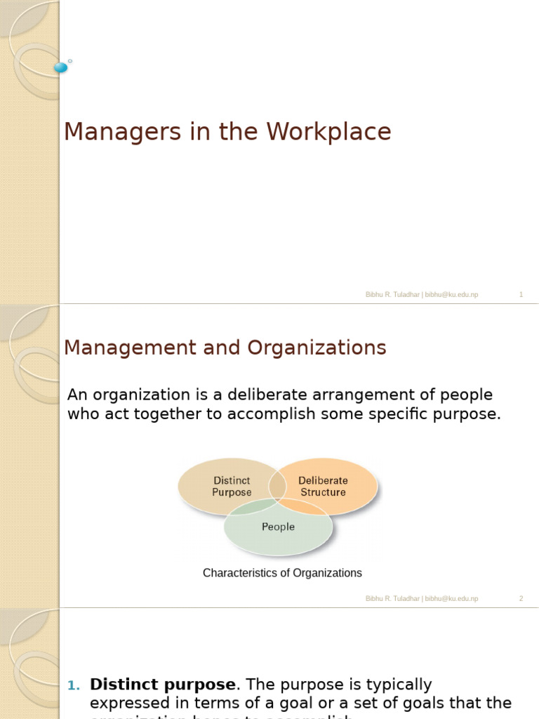 Unit - I - Managers in The Workplace | PDF | Business | Psychology
