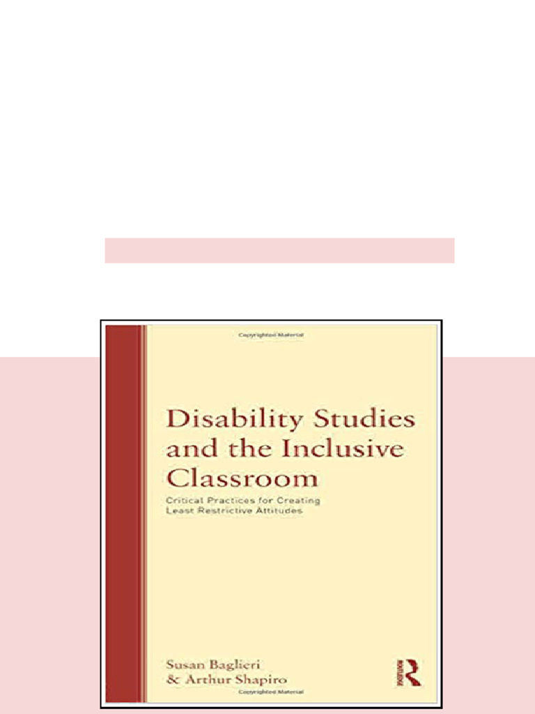 (Ebook) Disability Studies and the Inclusive Classroom: Critical ...