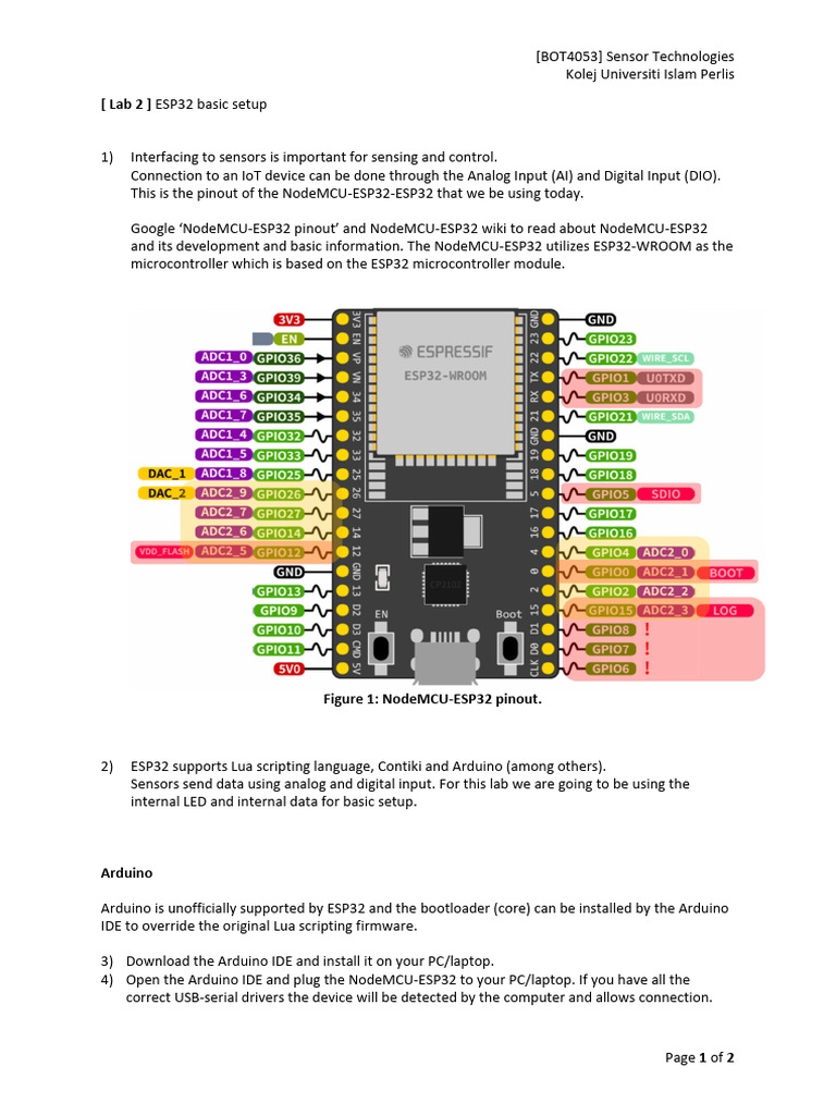 Lab 2 - Esp32 Setup | PDF | Arduino | Software