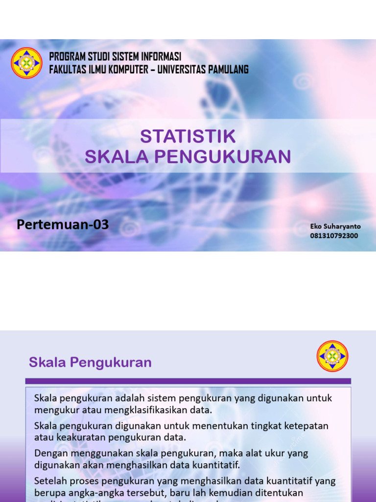 Statistik - Skala Pengukuran | PDF