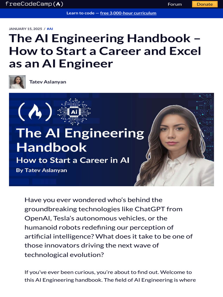 AI Engineering Handbook for Career Success | PDF | Artificial ...
