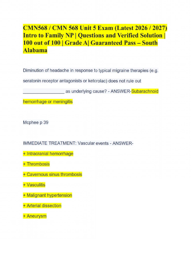 CMN 568 Unit 5 Exa | PDF