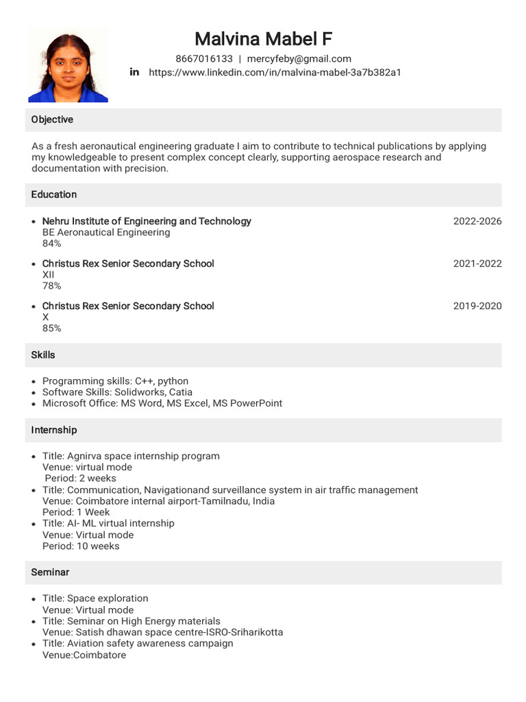 CV 2025110600160076 | PDF | Aerospace Engineering | Engineering