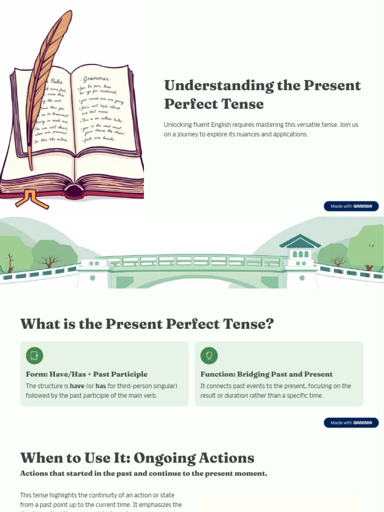 Understanding the Present Perfect Tense | PDF | Grammar | Syntax