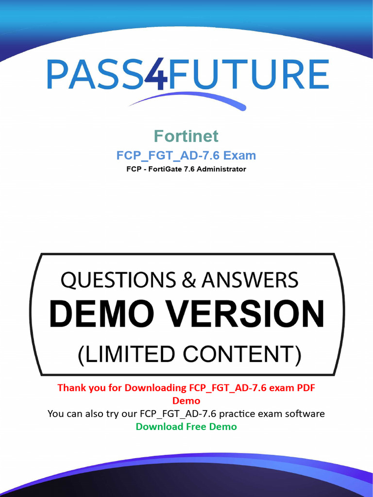 Fcp Fgt Ad 7.6 Demo | PDF | Firewall (Computing) | Computing