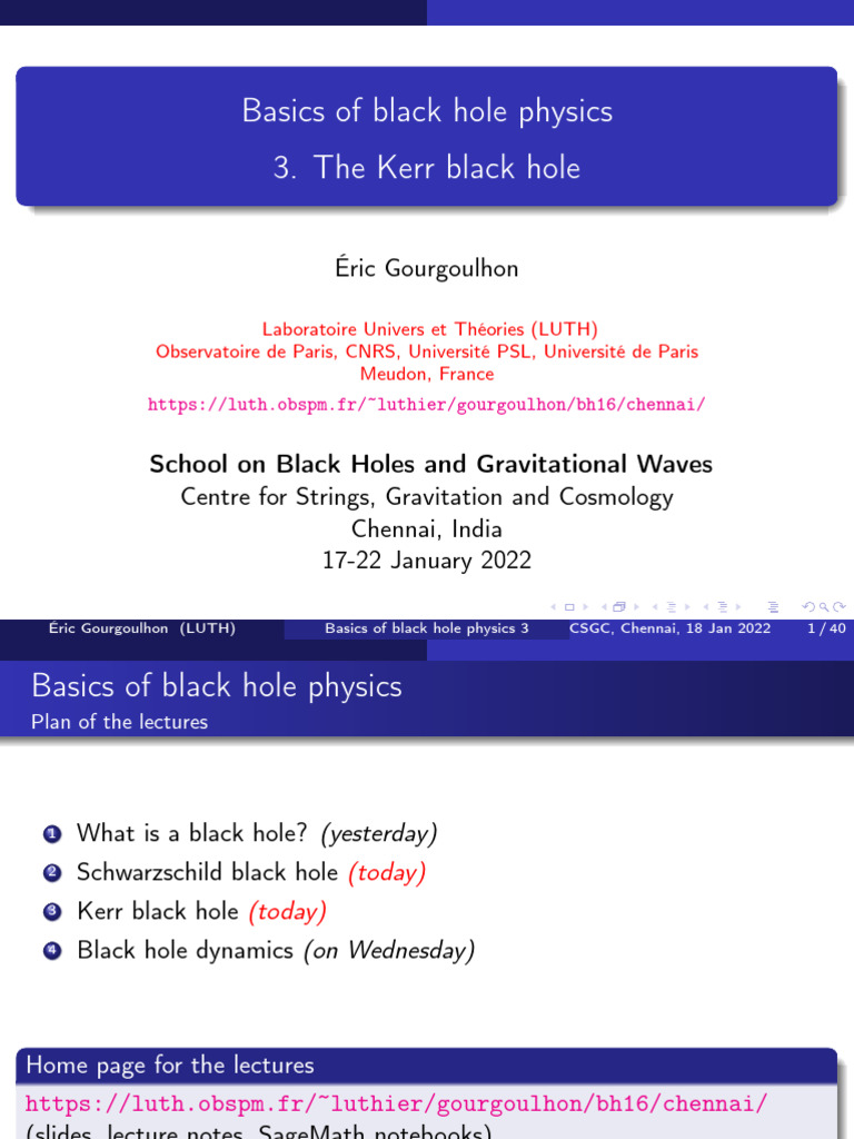 Understanding the Kerr Black Hole | PDF | Black Hole | General Relativity