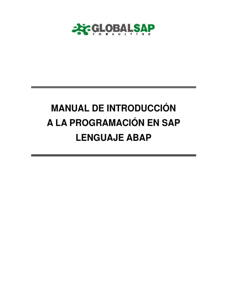 Abap | PDF | Lenguaje de programación | Programa de computadora