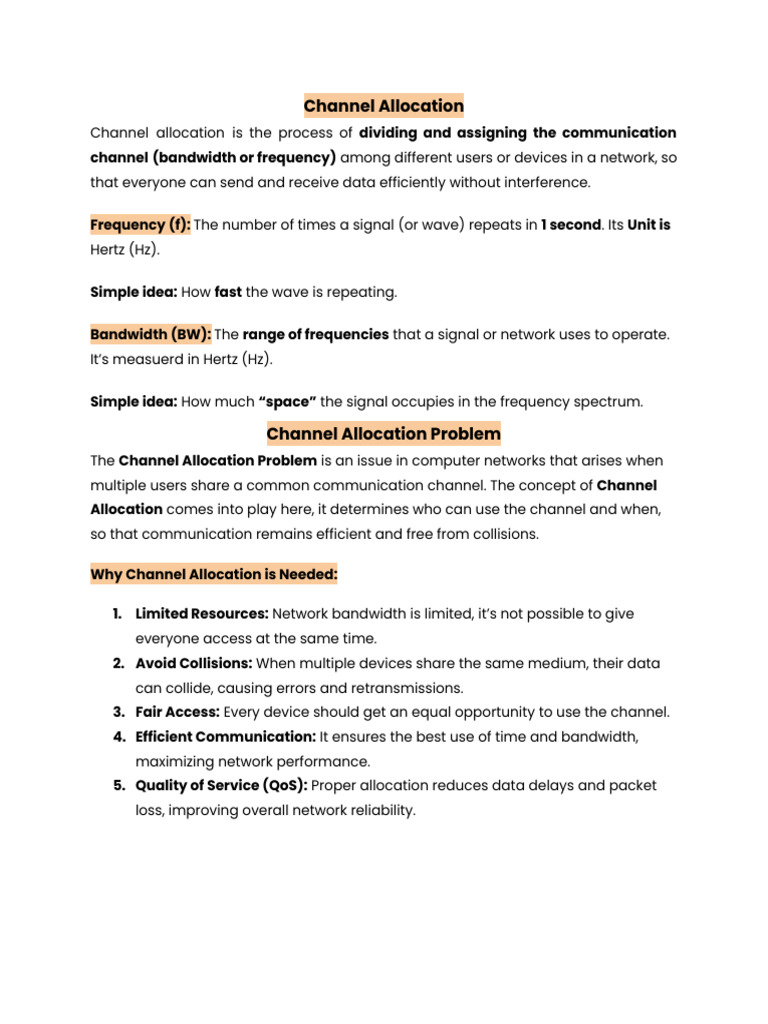 Multiple Access & LAN Technologies (1) | PDF | Computer Network | Channel Access Method