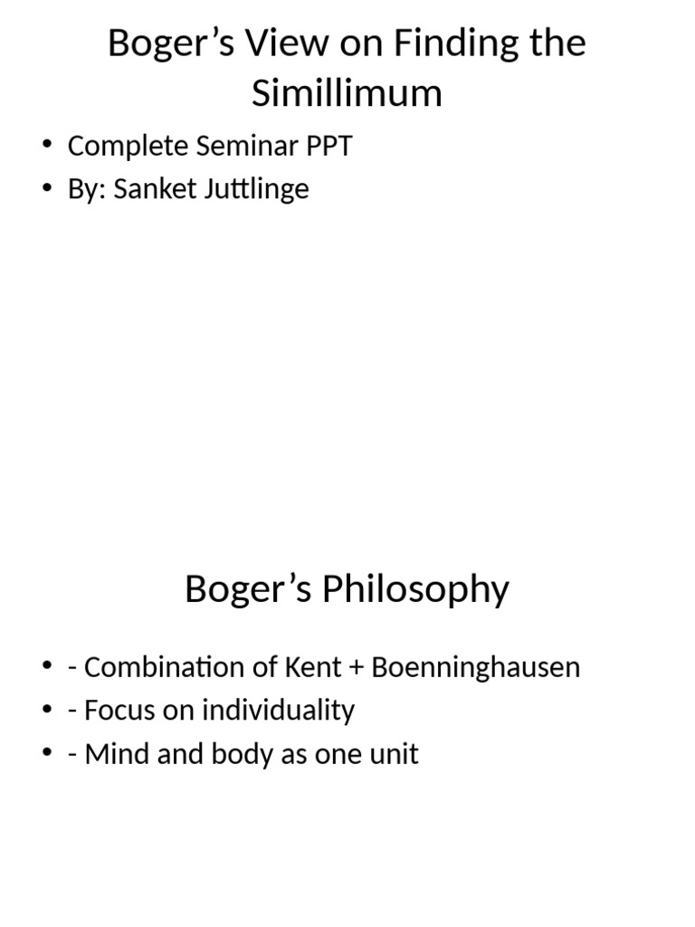 Boger Complete Lecture PPT | PDF
