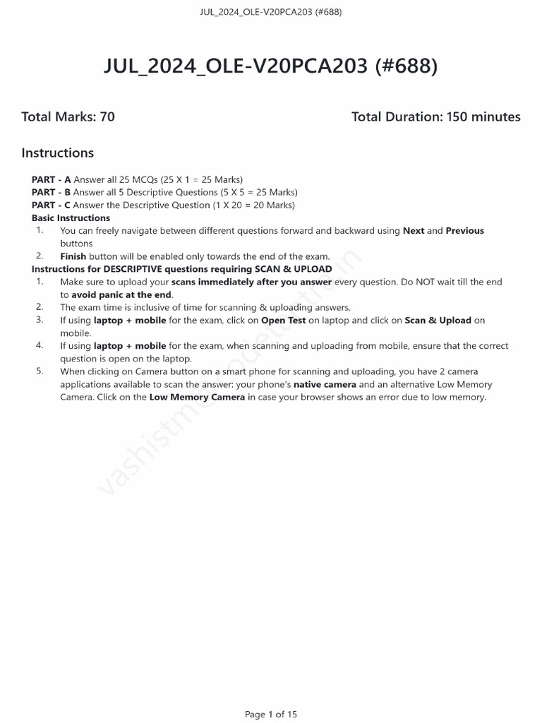 Model Question Paper | PDF