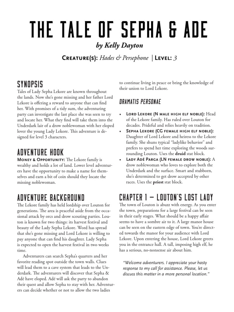 The Tale of Sepha and Ade_Dayton_V1X | PDF