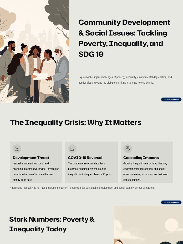 Community Development and Social Issues Tackling Poverty Inequality and ...