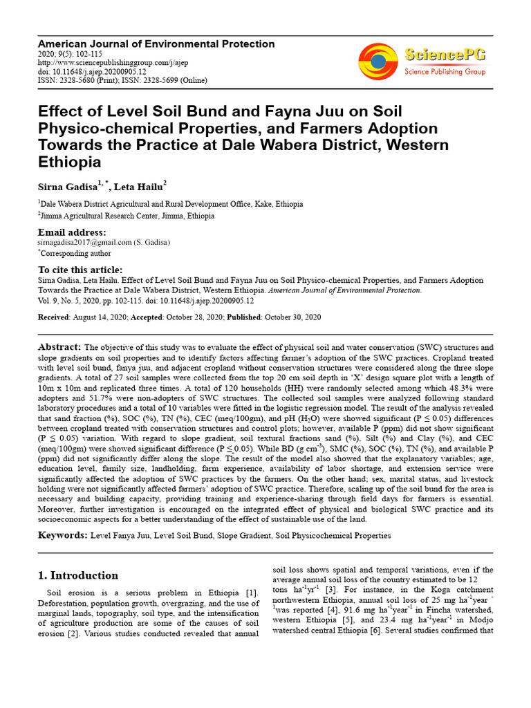 Effect_of_Level_Soil_Bund_and_Fayna_Juu | PDF | Soil | Agriculture