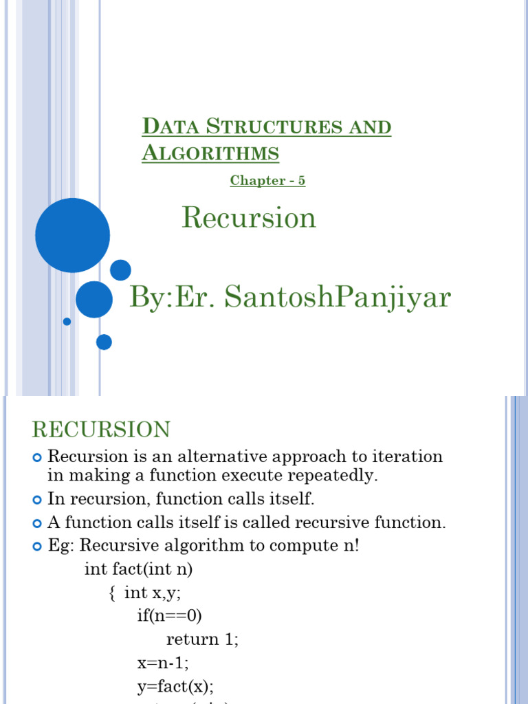 Chapter-5 Recursion-New | PDF | Mathematical Logic | Applied Mathematics