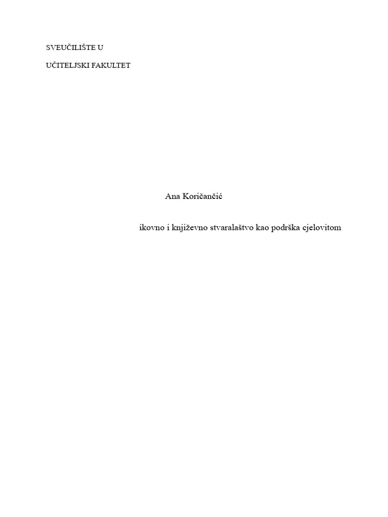 Problemska Slikovnica Likovno I Knjizevno Stvar 2H4RkKoPiR | PDF