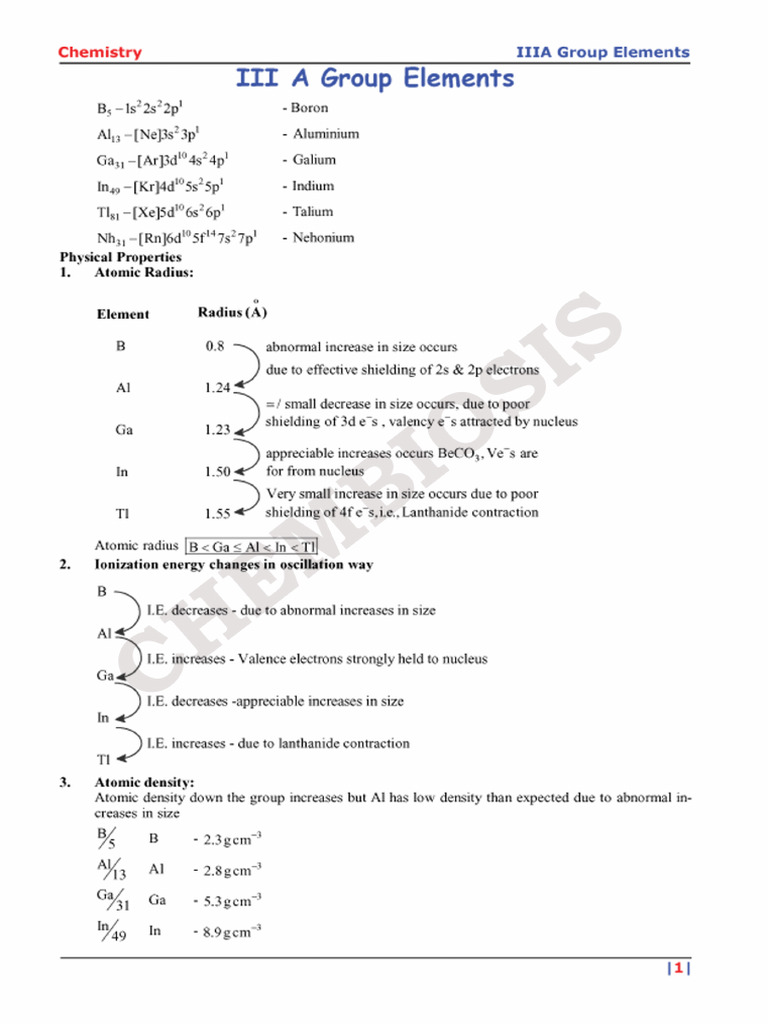III A Group Elements | PDF