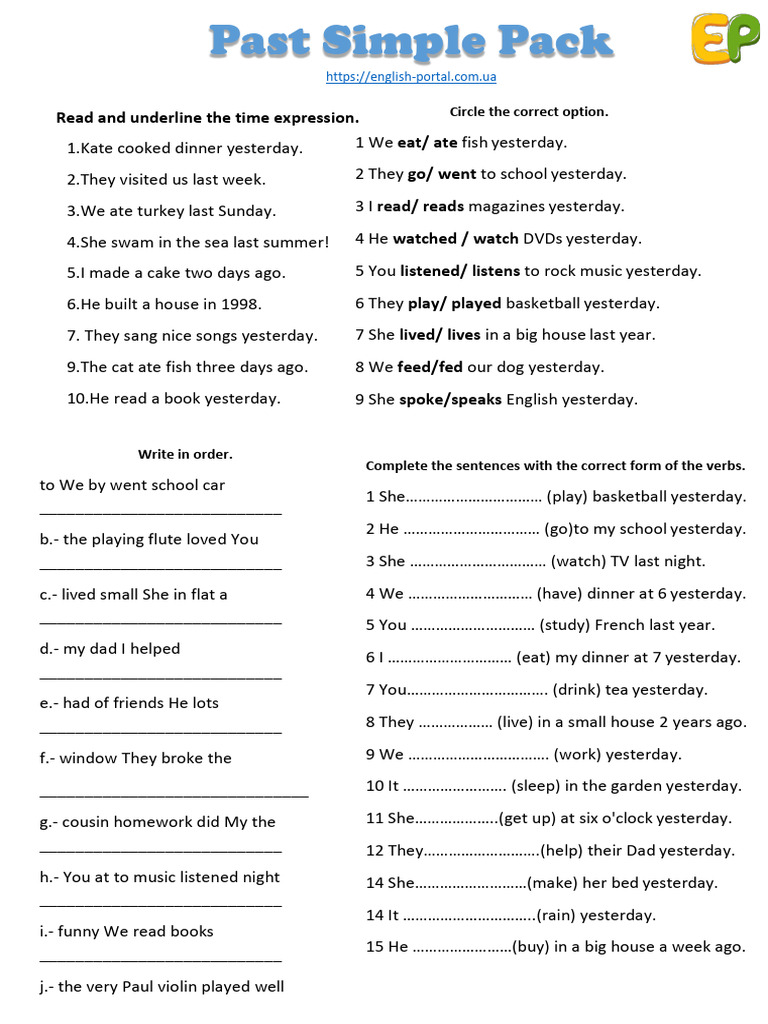 Past Simple Pack With Listening and Speakinghhhf Tasks | PDF