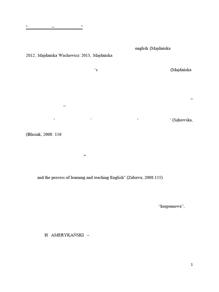 Urszula Majdanska Ponglish Article 2021 | PDF | English Language | Word