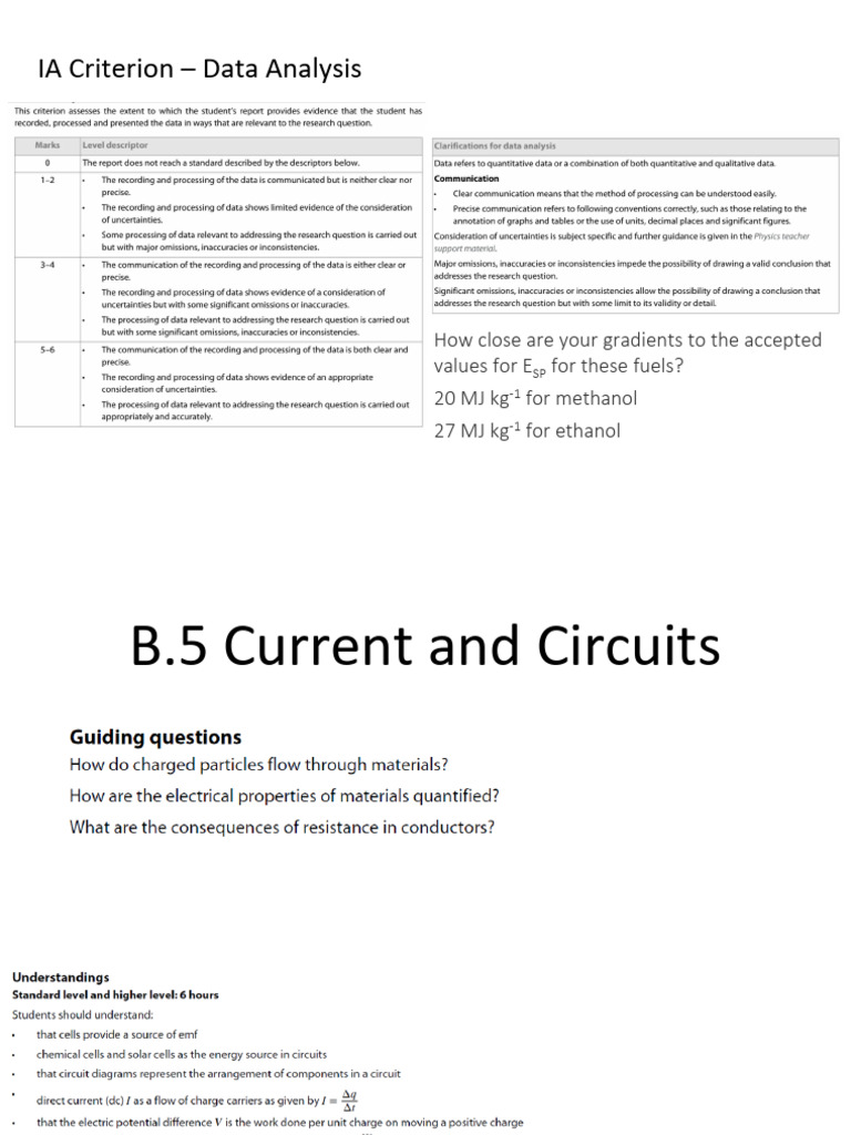 B5 - Current and Circuits Lesson 1 (Student 2025) | PDF | Voltage | Volt