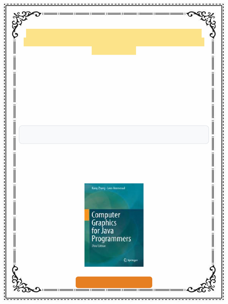Computer Graphics for Java Programmers 3rd Edition Leen Ammeraal eBook ...