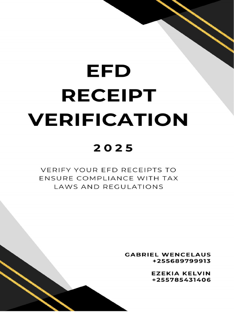 Efd Receipt Verification 2025 | PDF | Qr Code | Mobile App