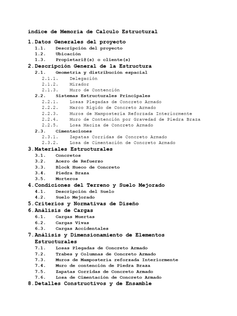 Memoria de Cálculo Estructural Tlatempa | PDF | Fundación (Ingeniería ...
