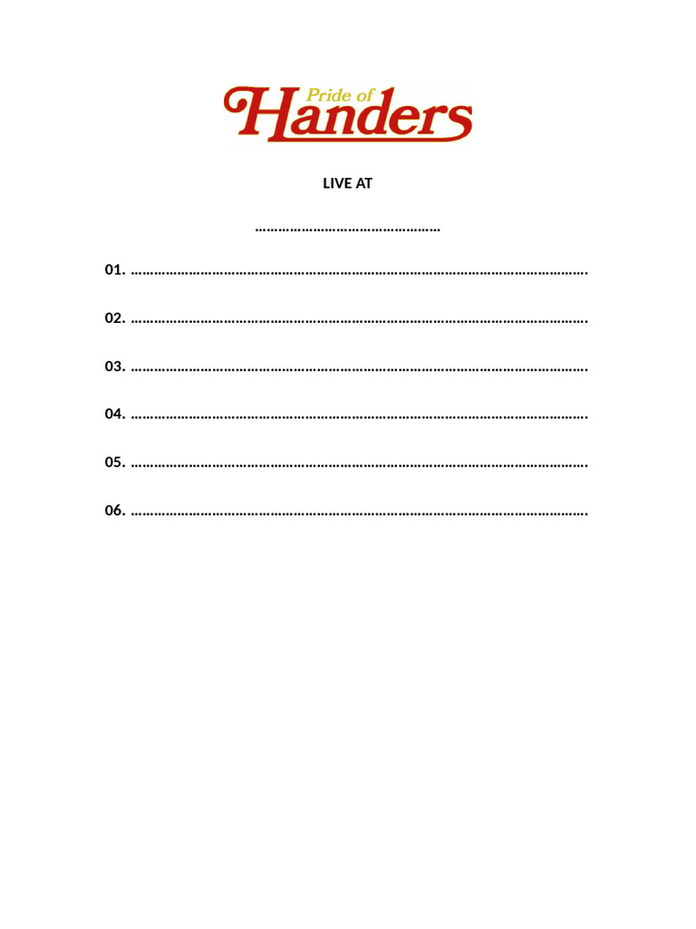 Setlist | PDF
