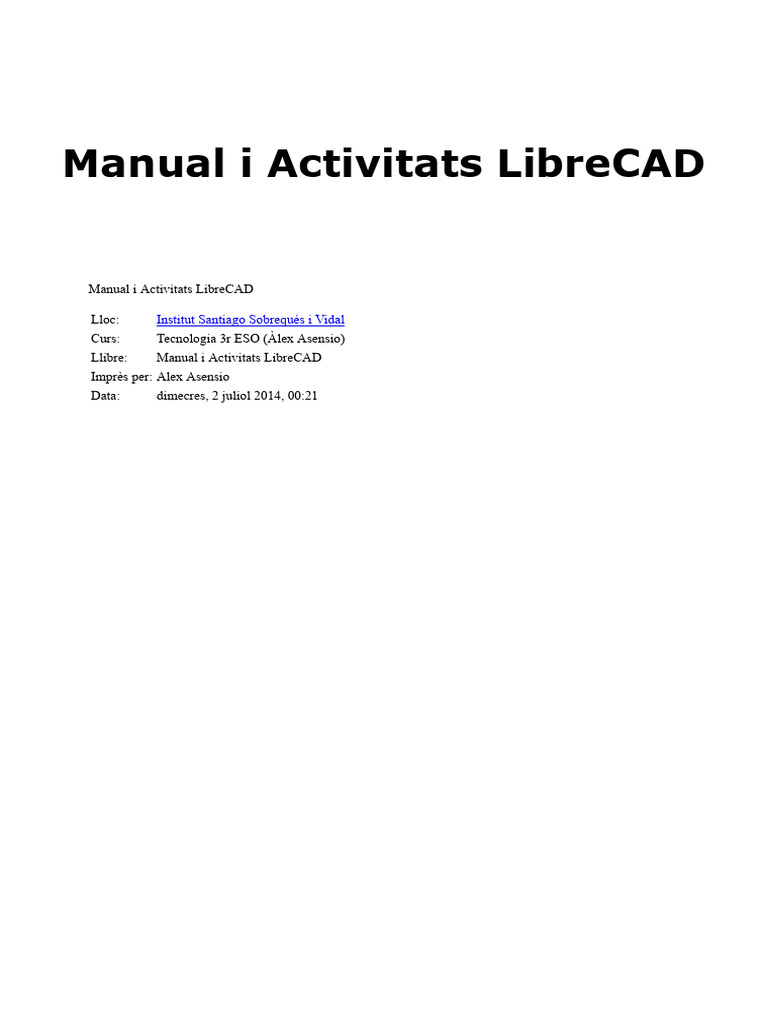 LibreCAD Dossier 1 | PDF